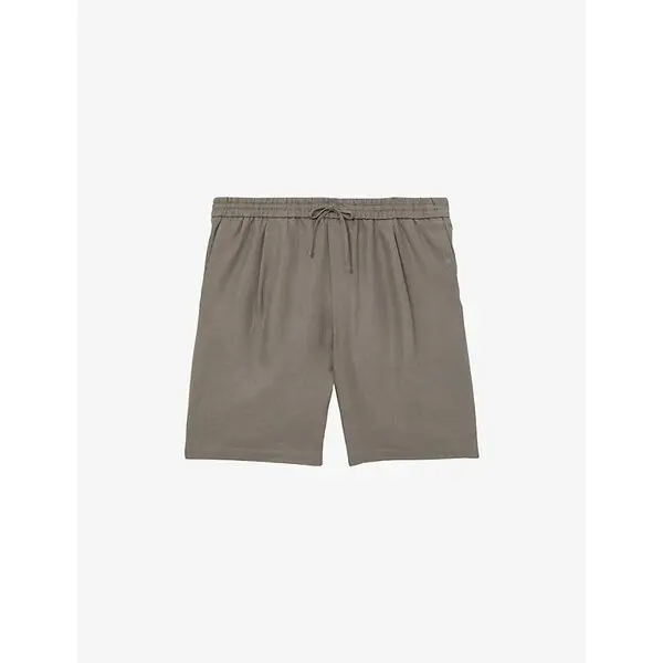 REISS Drawstring Linen Shorts