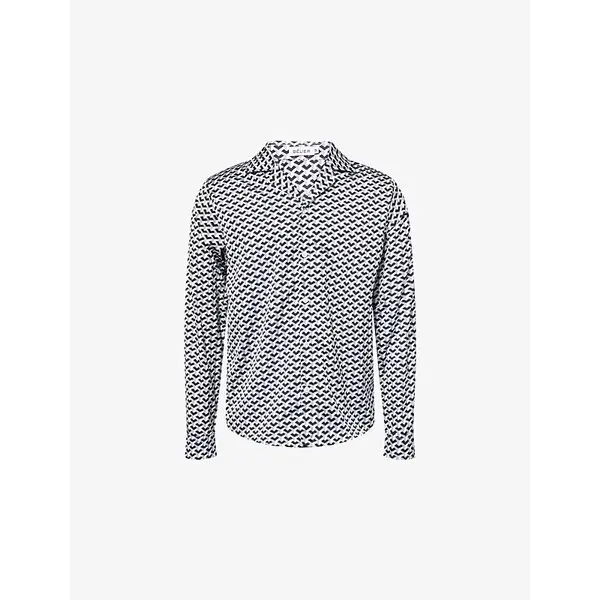 BELIER Illusion Printed Stretch-woven Shirt - Monochrome