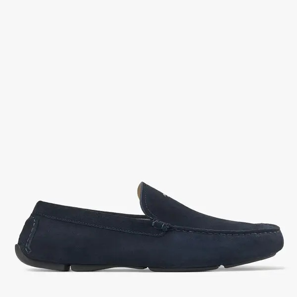 JIMMY CHOO Stanly Reverse Suede Driver - Blue