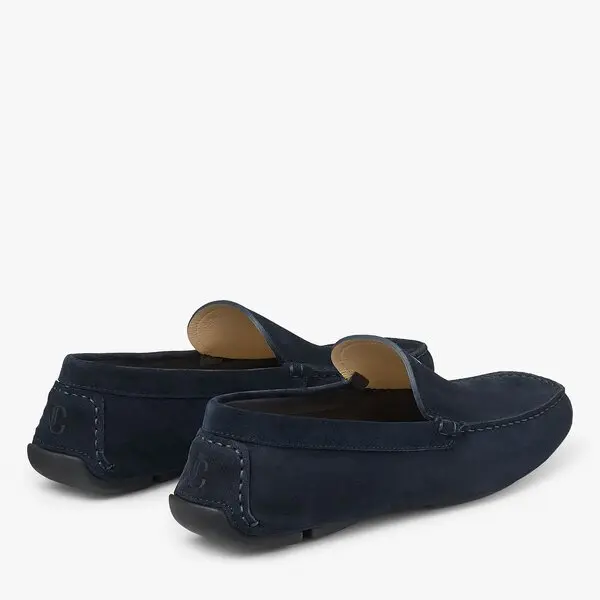 JIMMY CHOO Stanly Reverse Suede Driver - Blue