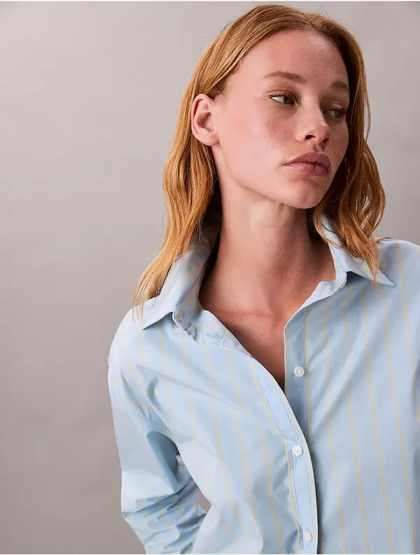 Calvin Klein Cotton Stripe Relaxed Button-down Shirt