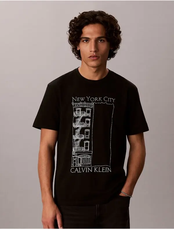 Calvin Klein Apartment Logo Graphic Classic T-shirt - Black