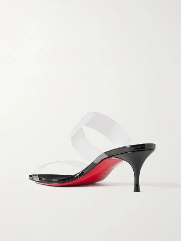 CHRISTIAN LOUBOUTIN Just Nothing 55 Pvc Mules - Black