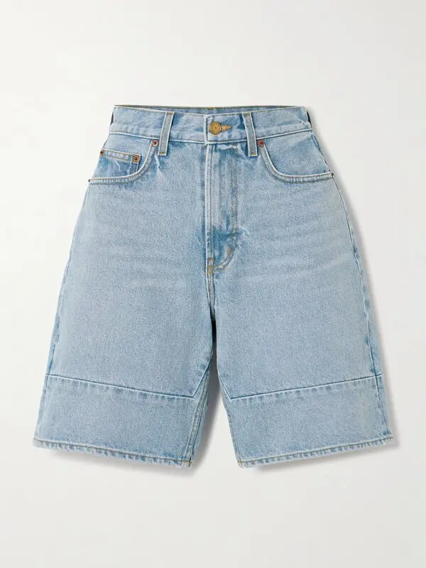 B Sides Marcel Wide-leg Denim Shorts