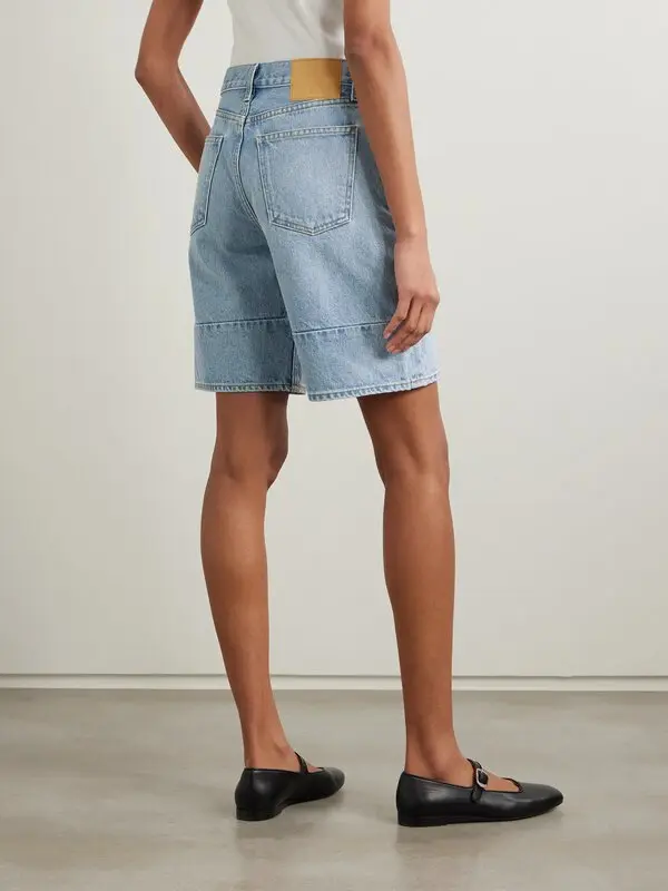 B Sides Marcel Wide-leg Denim Shorts