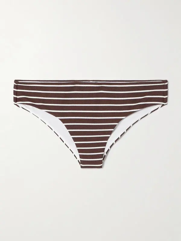 Brunello Cucinelli Striped Jacquard Bikini Briefs - Brown