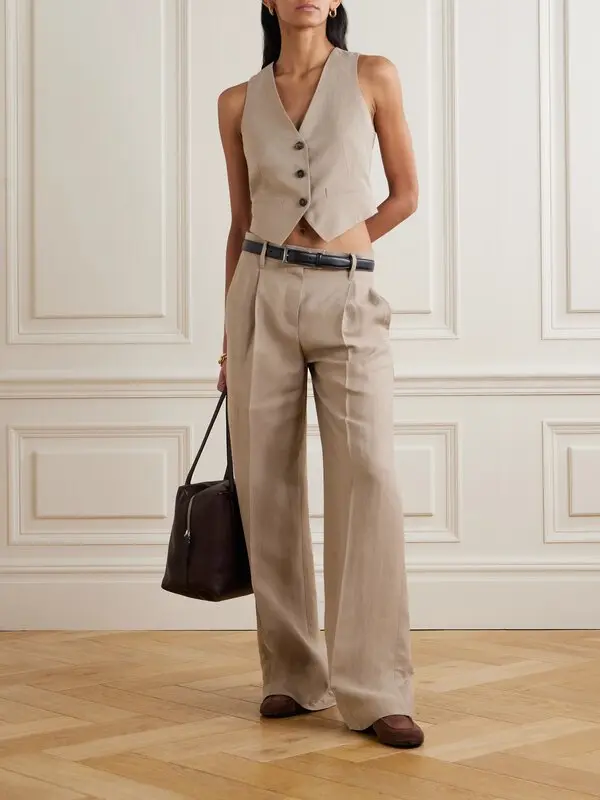 Brunello Cucinelli Bead-embellished Twill Vest