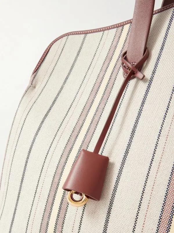 Loro Piana Laguna Striped Canvas Tote