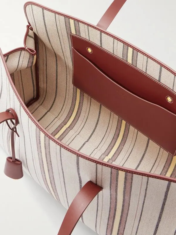 Loro Piana Laguna Striped Canvas Tote