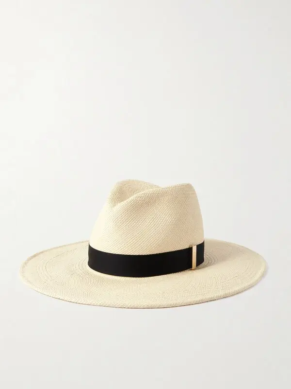 GIGI BURRIS MILLINERY Jeanne Straw Fedora - Neutrals