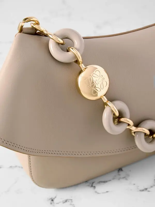 Loewe Ola Medium Embellished Leather Shoulder Bag - Neutrals