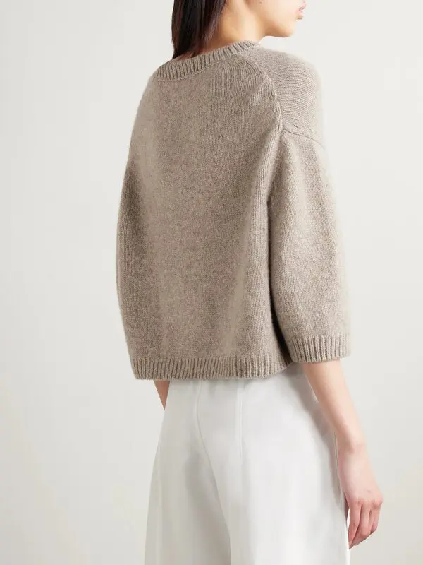 Khaite Sabina Cashmere Sweater - Brown
