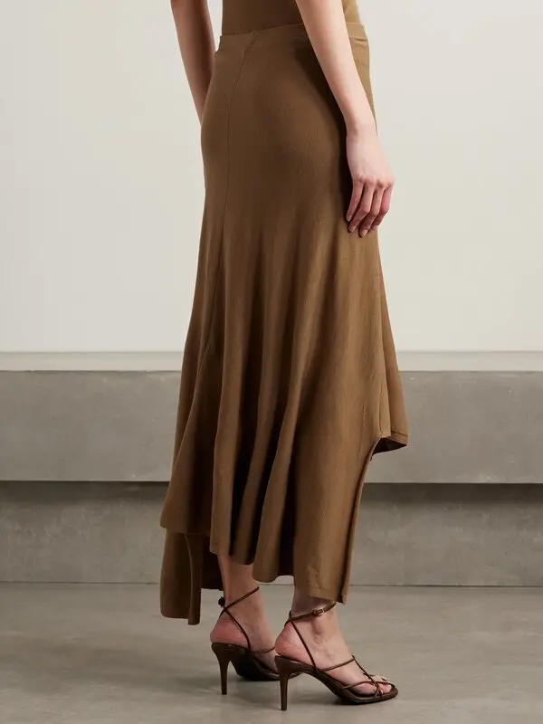Khaite Miranda Wool-blend Midi Skirt