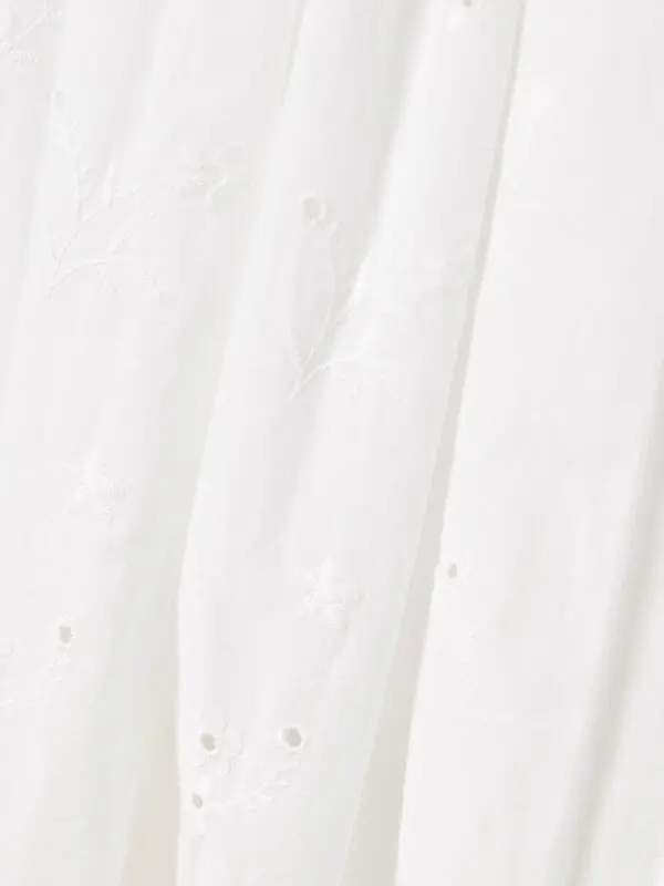 Staud Procida Broderie Anglaise Cotton Maxi Skirt - White