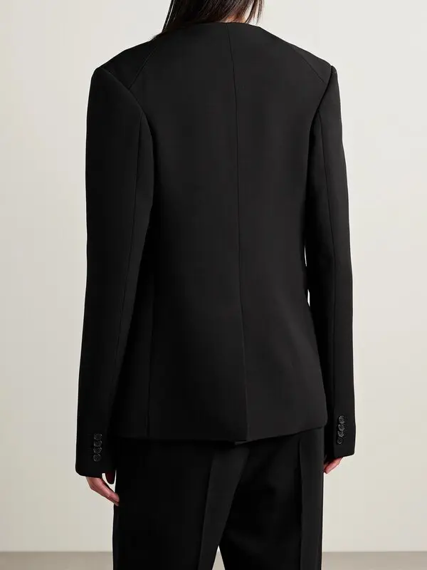 Khaite Jameson Crepe Jacket - Black
