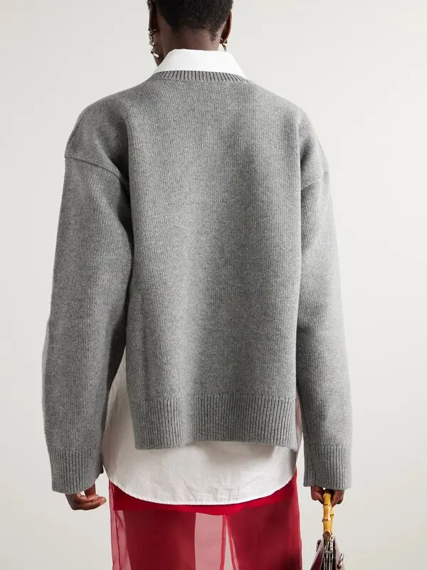 JIL SANDER Wool-blend Boxy Sweater