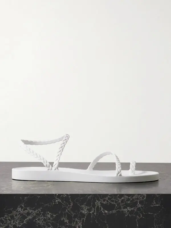 ANCIENT GREEK SANDALS Eleftheria Rubber Sandals - White