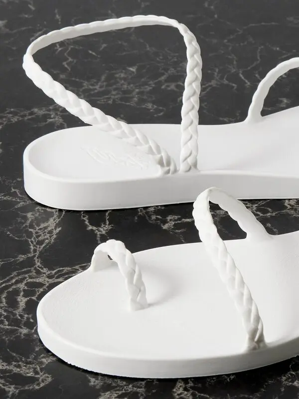 ANCIENT GREEK SANDALS Eleftheria Rubber Sandals - White