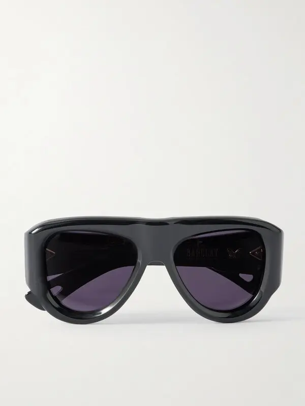JACQUES MARIE MAGE Barclay Aviator Sunglasses - Black