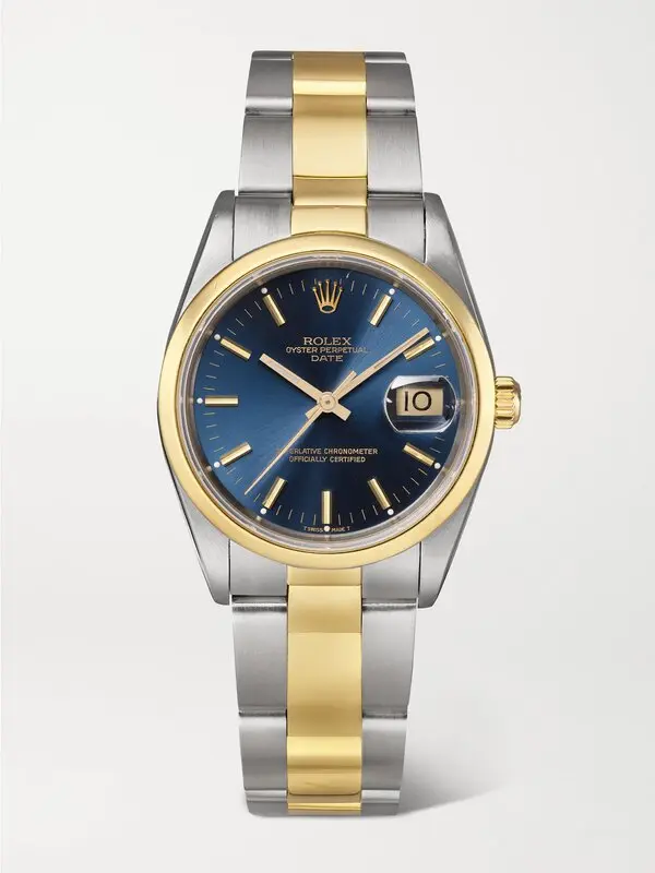 STEPHANIE WINDSOR Rolex Vintage 1991 Oyster Perpetual Datejust 34mm Watch - Gold