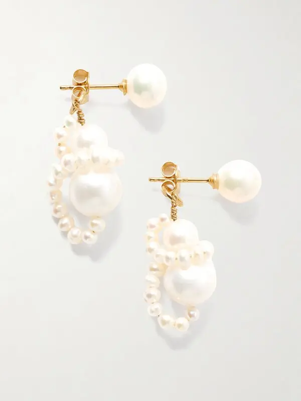 Completedworks Recycled Gold-plated Pearl Earrings - Neutrals