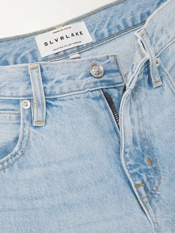 SLVRLAKE Mica Low-rise Wide-leg Jeans - Blue