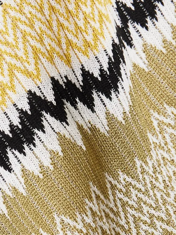 Missoni Striped Crochet-knit Polo Shirt