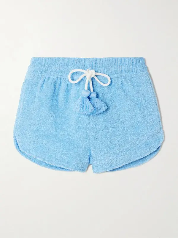 CAP D’ANTIBES Tasseled Cotton-terry Shorts