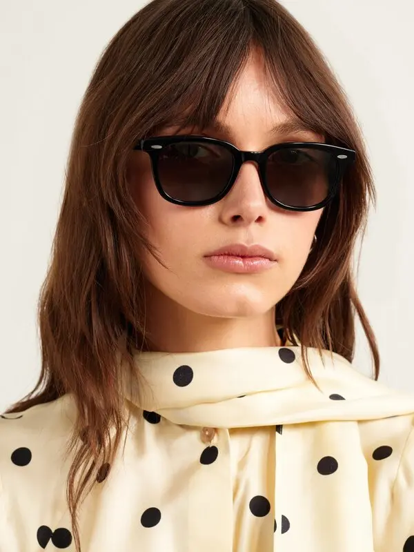 Barton Perreira Cecil D-frame Sunglasses - Black