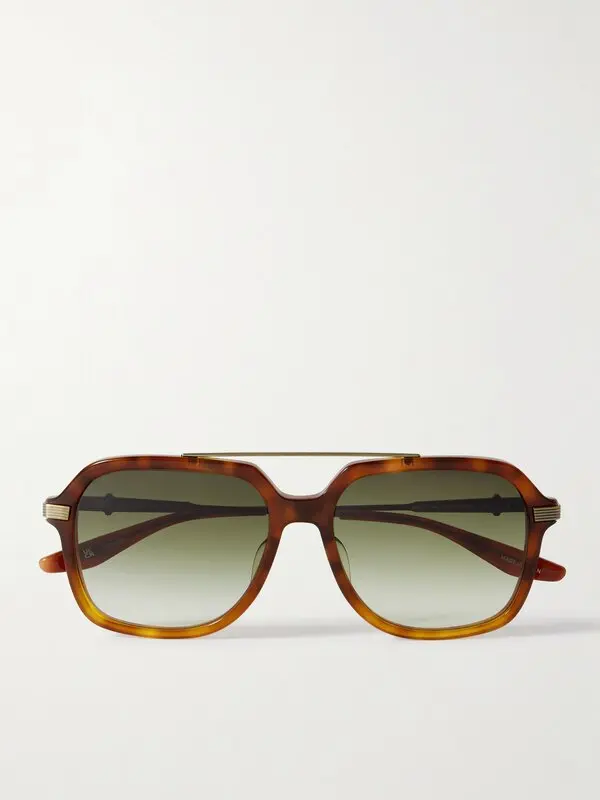 Barton Perreira D. Ellis Aviator Sunglasses - Tortoiseshell