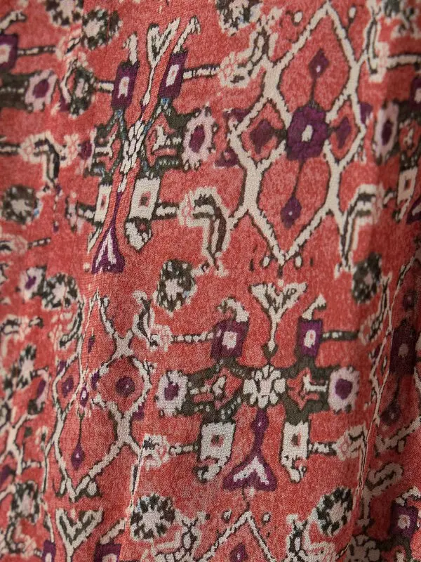 MARANT ETOILE Bess Gathe Printed Mini Dress