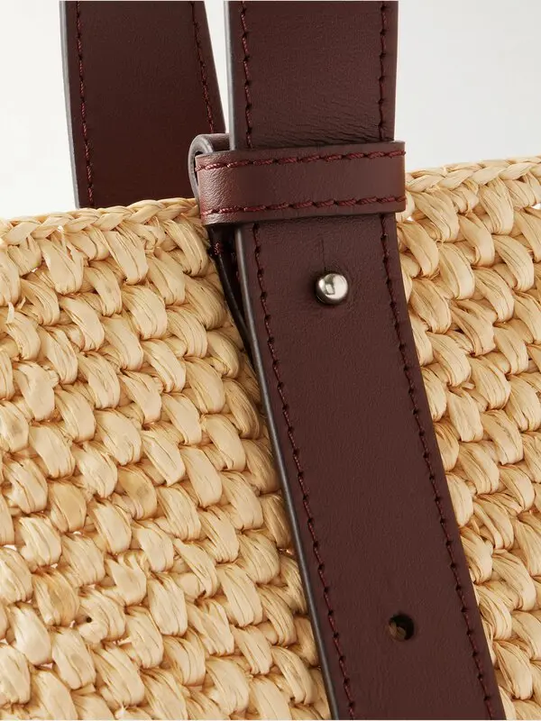 Lié Studio Bianca Large Leather-trimmed Raffia Tote - Neutrals