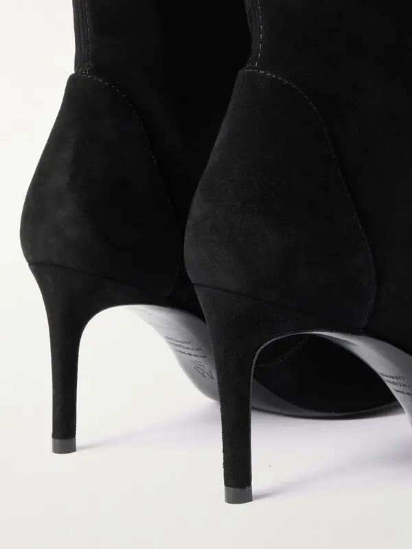 STUART WEITZMAN Power Suede Ankle Boots - Black