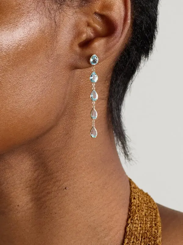Jia Jia Chakra Topaz Earrings - Blue
