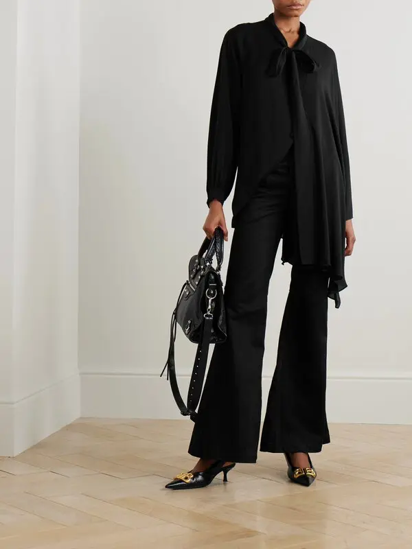 Balenciaga Organic Cotton-twill Flared Pants