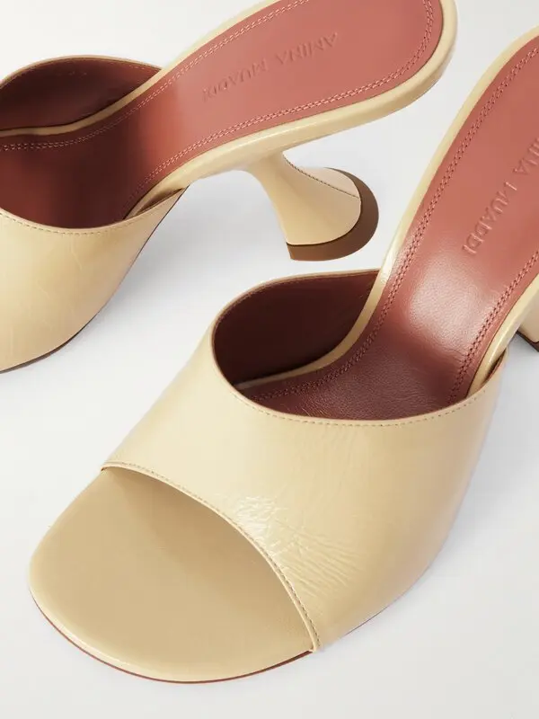 Amina Muaddi Taylor Patent-leather Mules