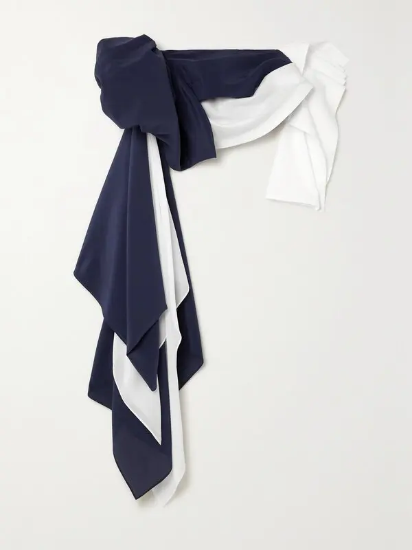 Loewe Draped Silk Waist Belt - Blue