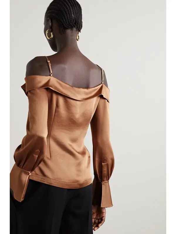 Simkhai Viktoria Cold-shoulder Blouse
