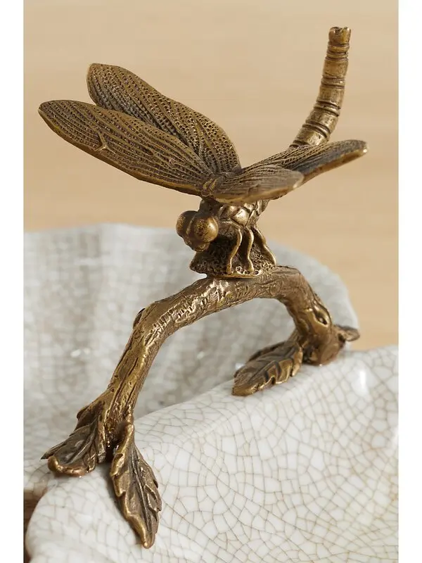 MRS. ALICE Porcelain And Brass Bowl Stand