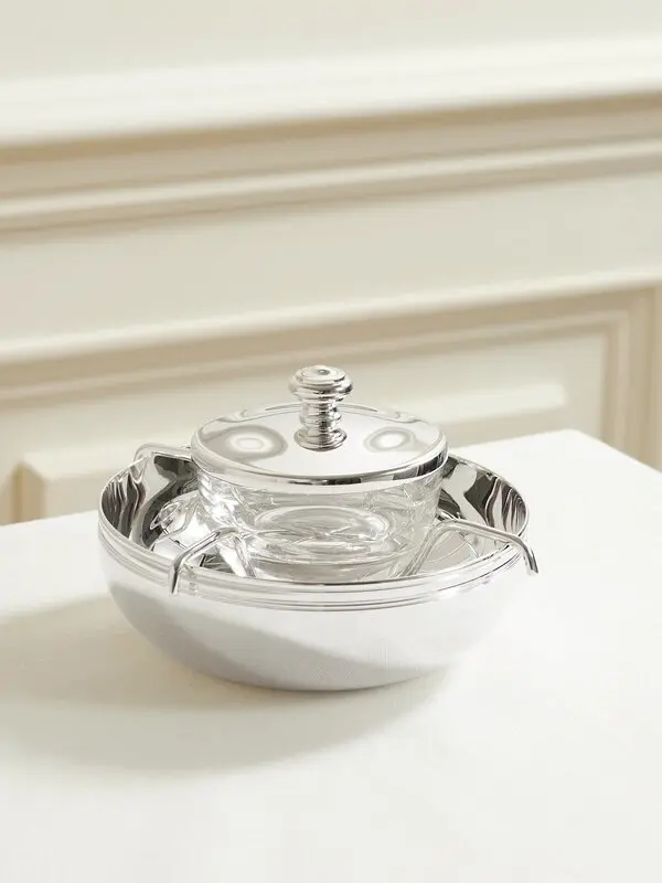 Christofle Albi -plated Caviar Serving Set - Silver