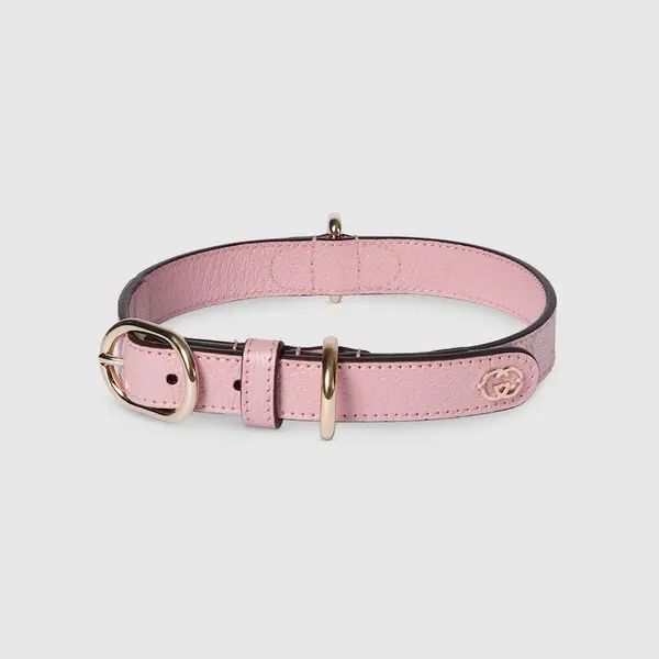 Gucci Gg Monogram Pet Collar - Pink