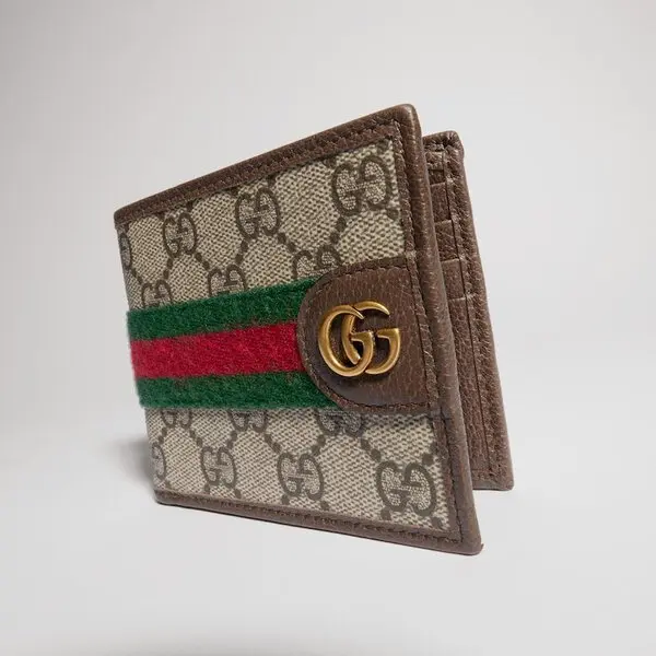 Gucci Ophidia Bi-fold Wallet Gg Canvas - Beige