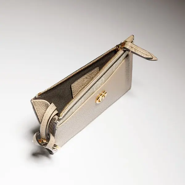 Gucci Bi-color Gg Marmont Zip Key Pouch Leather