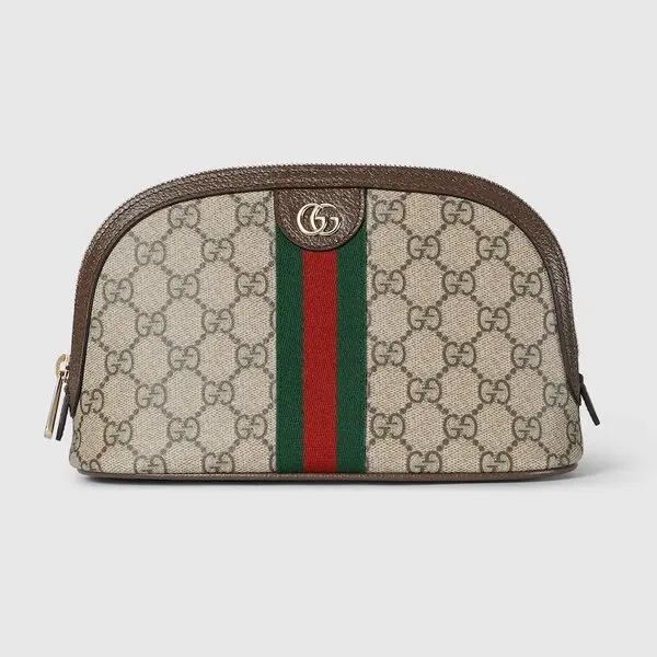 Gucci Ophidia Small Cosmetic Case Gg Canvas - Beige
