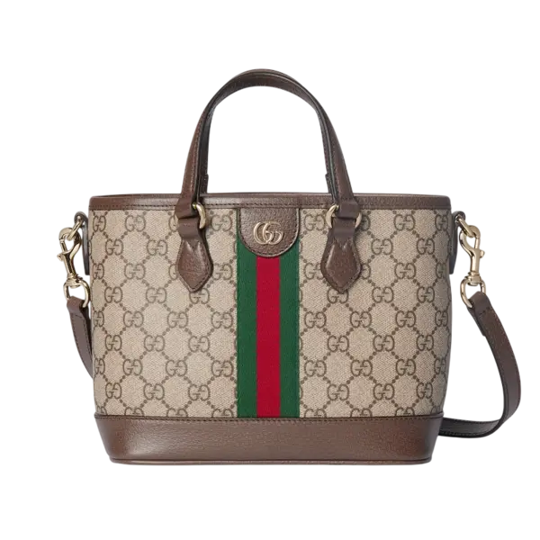 Gucci Ophidia Small Tote Bag Gg Canvas - Beige