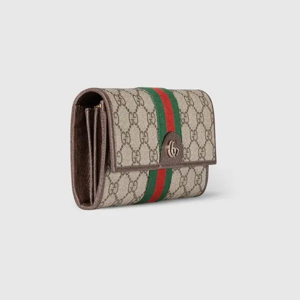 Gucci Ophidia Continental Wallet Gg Canvas
