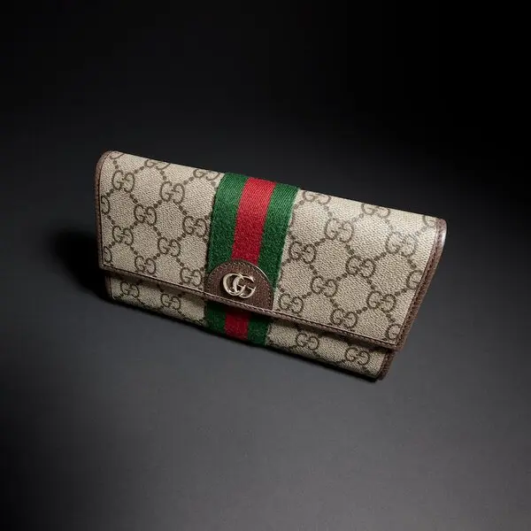 Gucci Ophidia Continental Wallet Gg Canvas - Beige