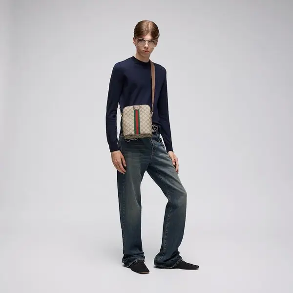 Gucci Ophidia Small Slingbag Gg Canvas - Beige