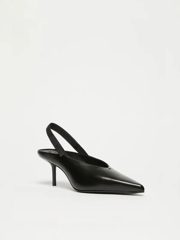 Max Mara Leather Slingback Mules