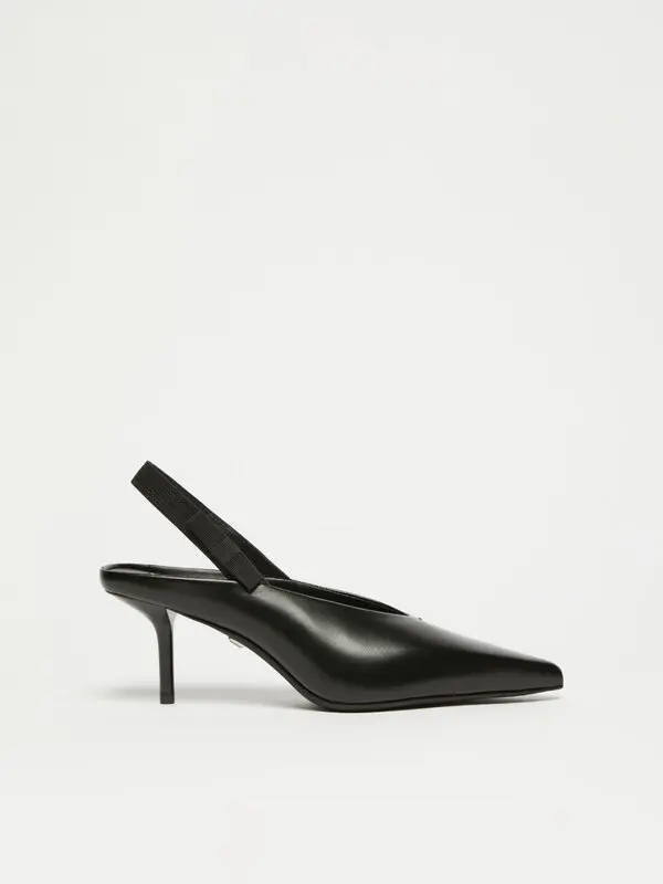 Max Mara Leather Slingback Mules